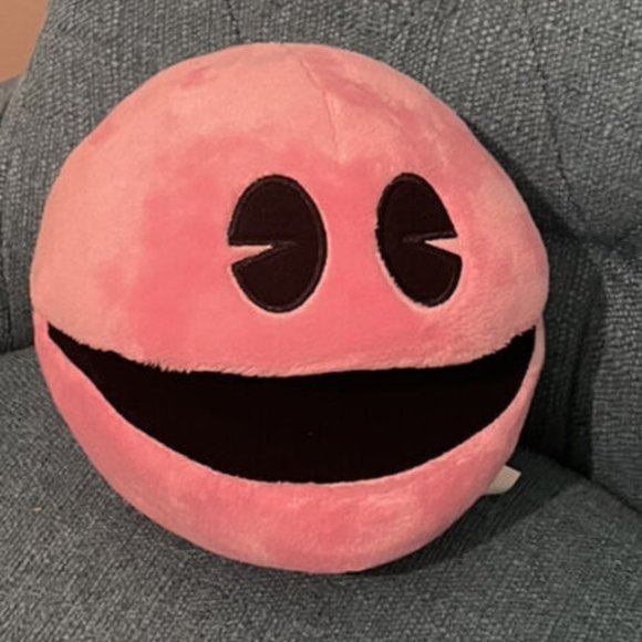 Toys | Rare Pink Pacman 7 Toy Factory Plush Stuffed Animal Video Game ...